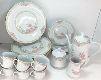 Pink Rose Fine China | Etsy