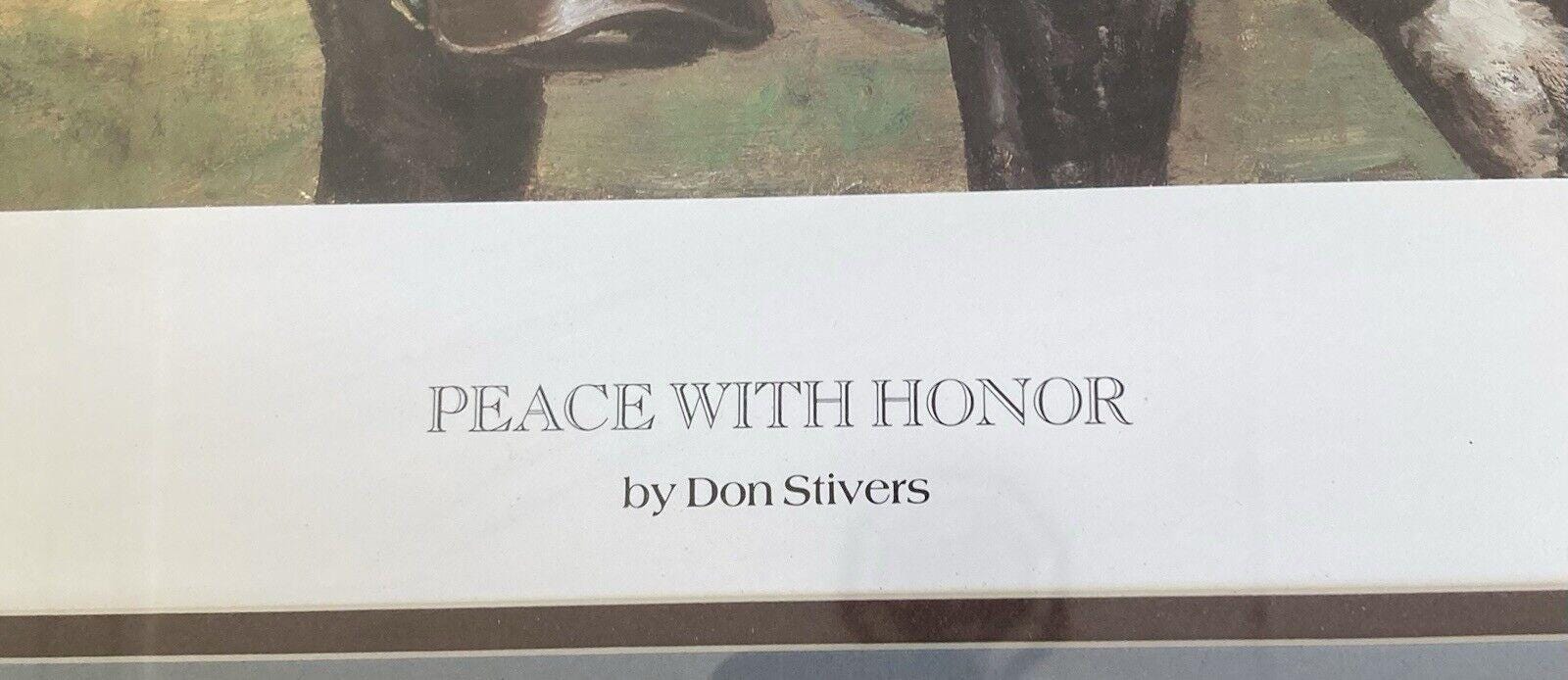 Don Stivers “peace With Honor” Large Framed & Signed Litho Print 35”X30 ...