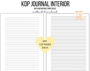 Approved KDP Journal Template 125 Pages PDF Digital Download Journal ...