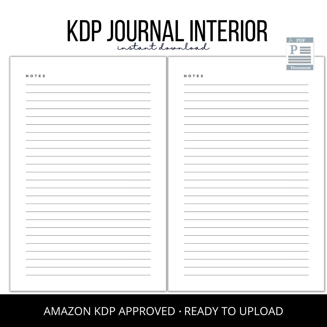 Approved KDP Journal Template | 125 Pages PDF | Digital Download ...