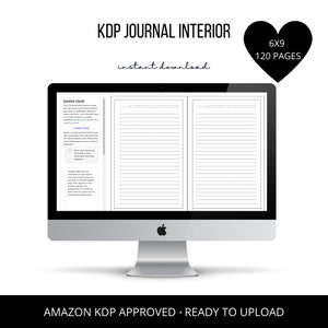 Approved KDP Journal Template | 120 Pages PDF | Digital Download ...