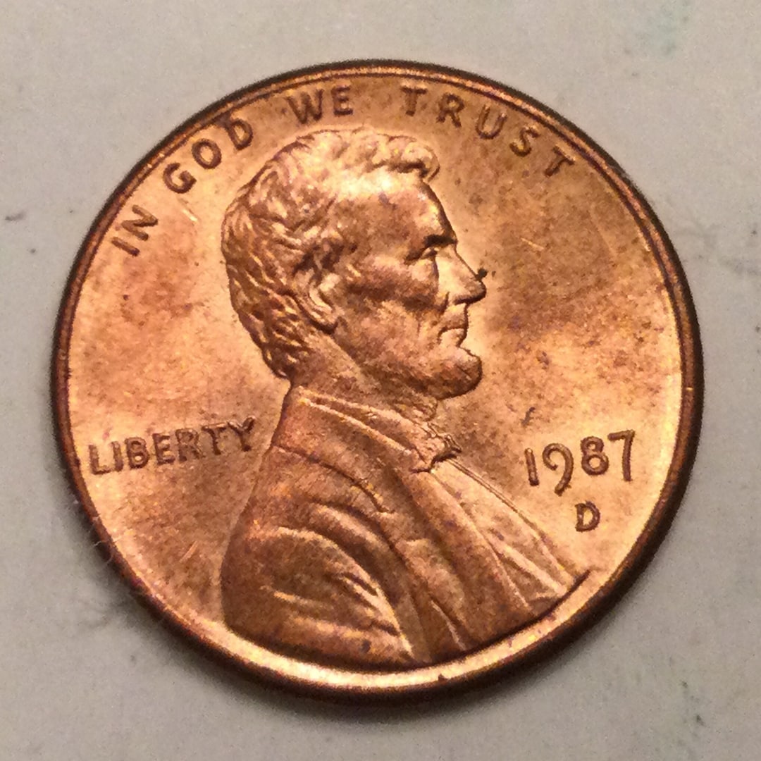 1987 D Lincoln Penny RD - Etsy