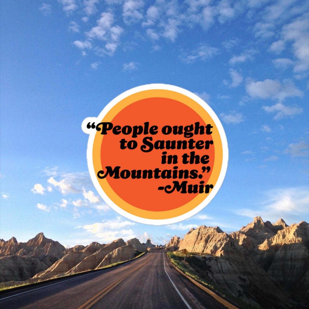 Saunter Quote Die-cut Sticker - Etsy