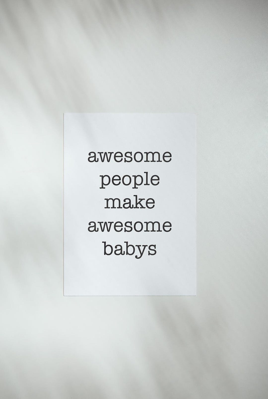 Gender-neutral Birth Card, Congratulations on the Baby, Statement ...