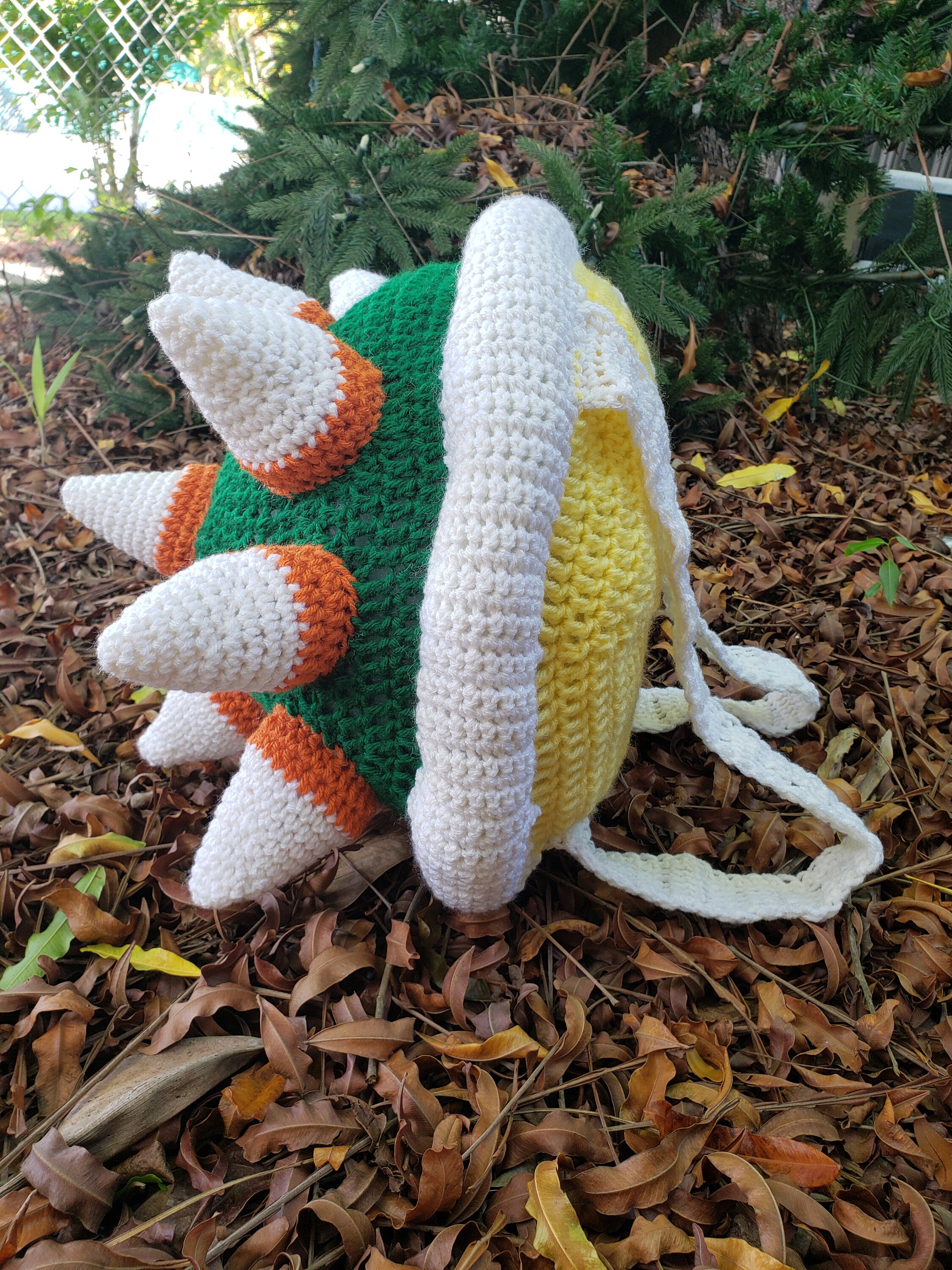 Crochet Cosplay Spike Turtle Shell Costume Backpack - Etsy