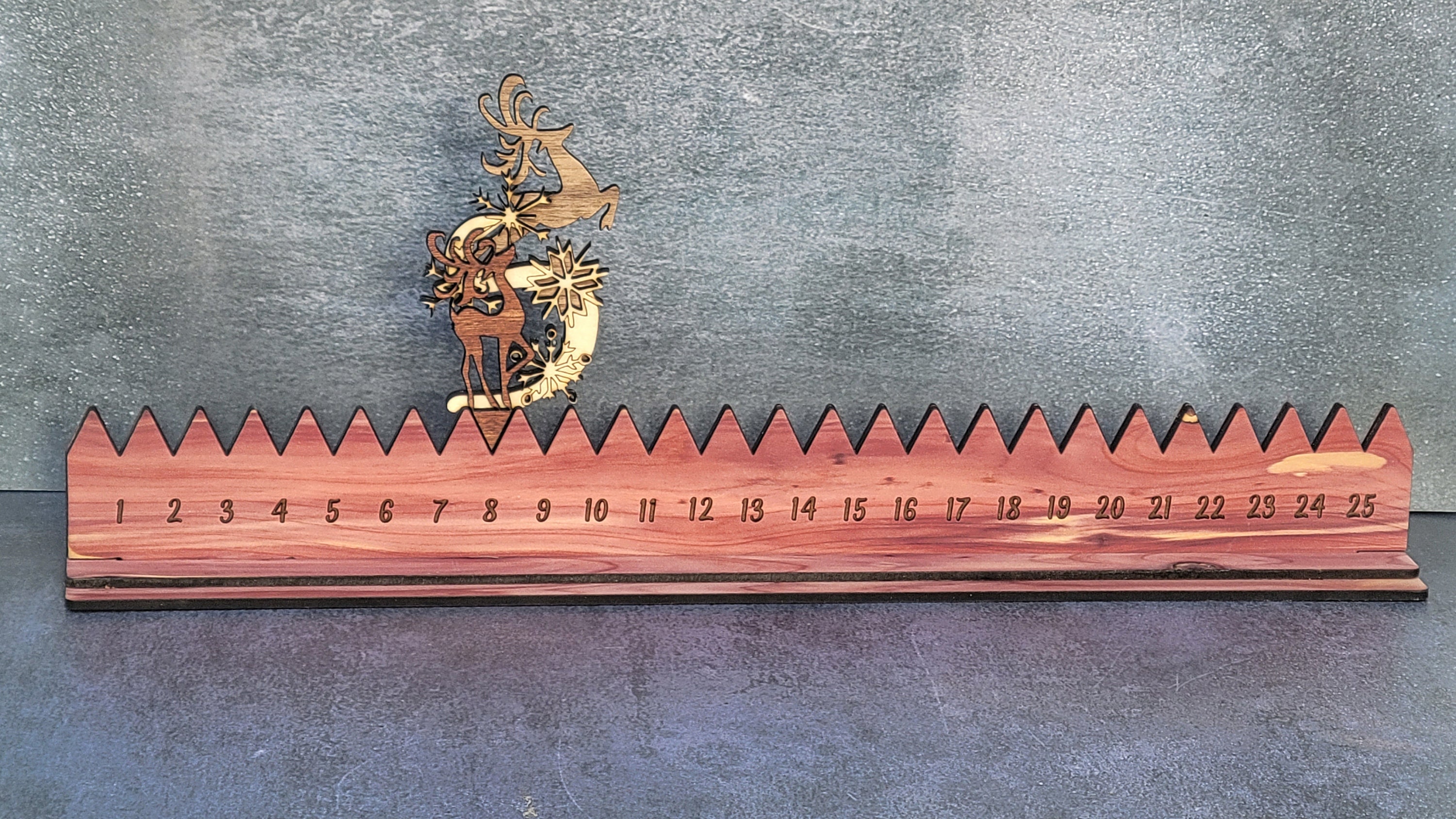 Advent Calendar With Reindeer Day-marker - Etsy