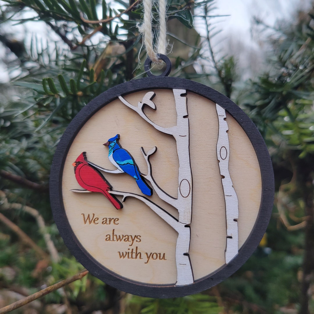 Cardinal and Blue Jay Memorial Ornament: Bereavement Gift - Etsy