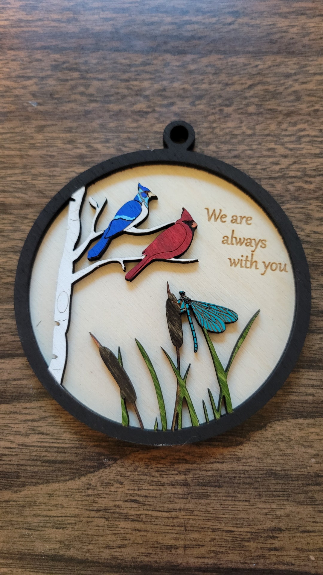 Cardinal, Blue Jay, and Dragonfly Ornament, Special Gift, Friend or ...