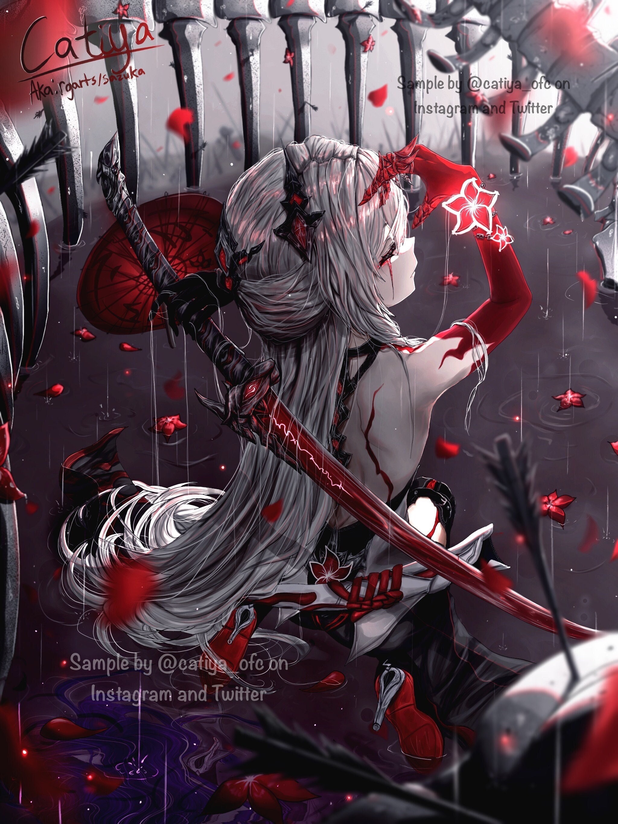 Honkai Star Rail Acheron Art Print red Version - Etsy