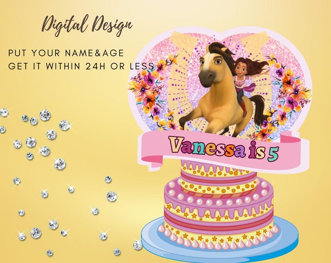 SPIRIT UNTAMED Digital Printable Cake Topper Design 1st Birthday ...