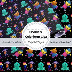 CHARLIE COLORFORM Digital Seamless Pattern Printable Fabric Birthday ...