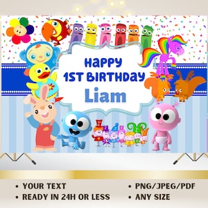 BABY FIRST TV Digital Printable Backdrop Banner Design Educational ...