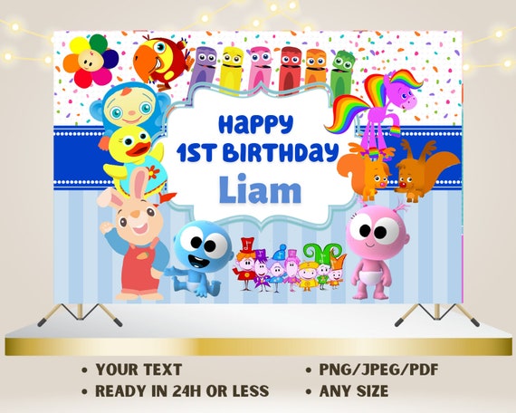 BABY FIRST TV Digital Printable Backdrop Banner Design - Etsy