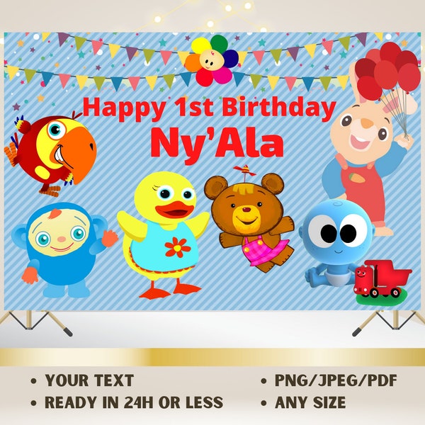 Baby First Tv Birthday Banner - Etsy