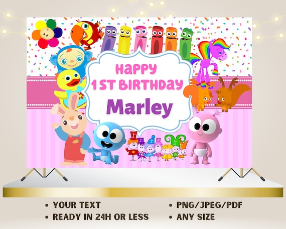 BABY FIRST TV Digital Printable Backdrop Banner Design - Etsy Australia