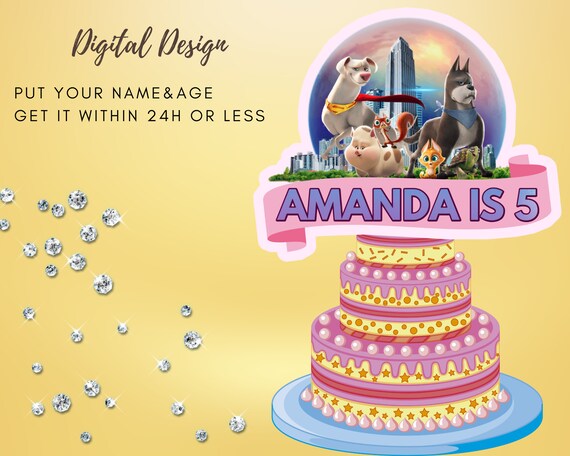 LEAGUE of SUPER PETS Digital Printable Cake Topper Design - Etsy