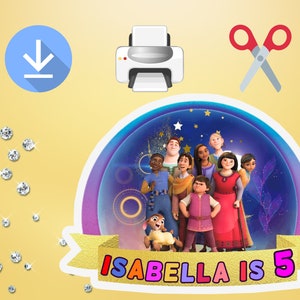 WSH ASHA Digital Printable Cake Topper Design Birthday Supplies Wish ...