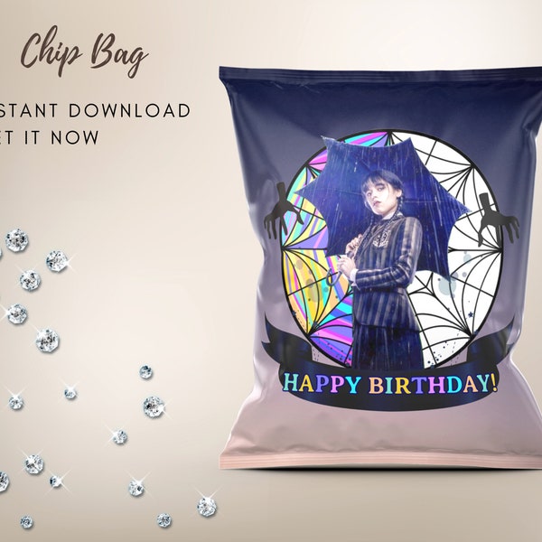 Wednesday Chip Bag - Etsy