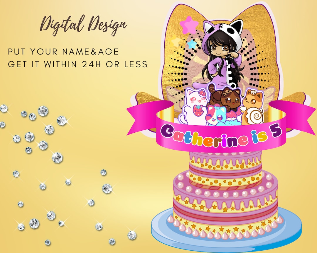 APHMAU Digital Printable Cake Topper Design You Print Custom Boy Girl ...