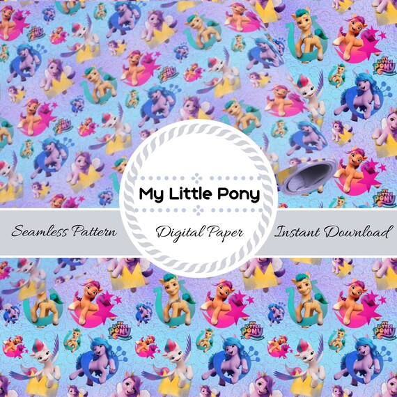 PONY Horse Digital Seamless Pattern Printable Fabric Birthday - Etsy