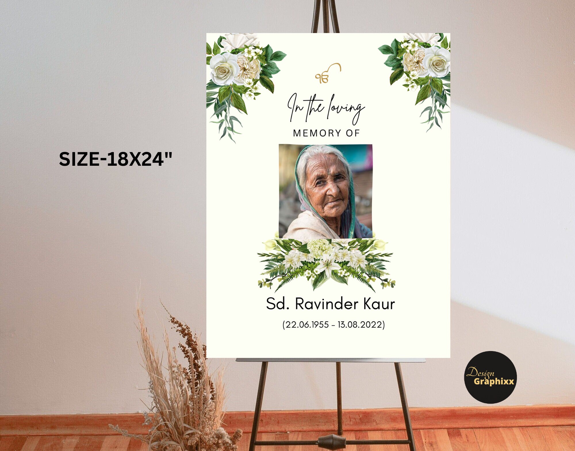 Sikh Indian Punjabi Funeral Welcome Sign in the Loving Memory of ...