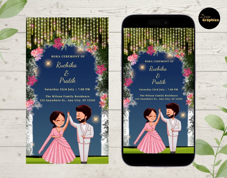 Ring Ceremony Invitation Engagement Invitation Indian Engagement ...