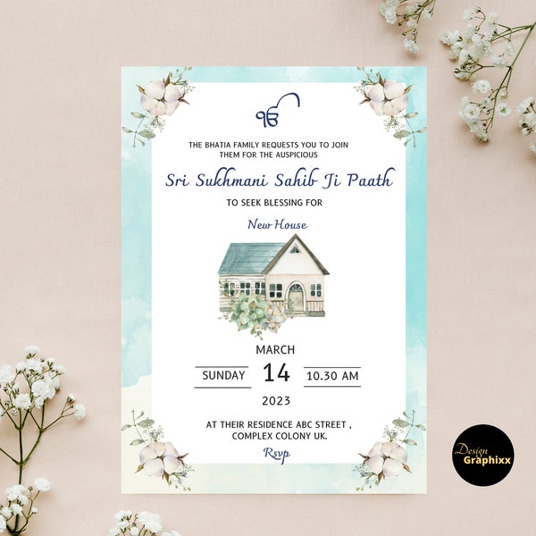 Sukhmani Sahib Party Invitation Digital - Etsy Canada