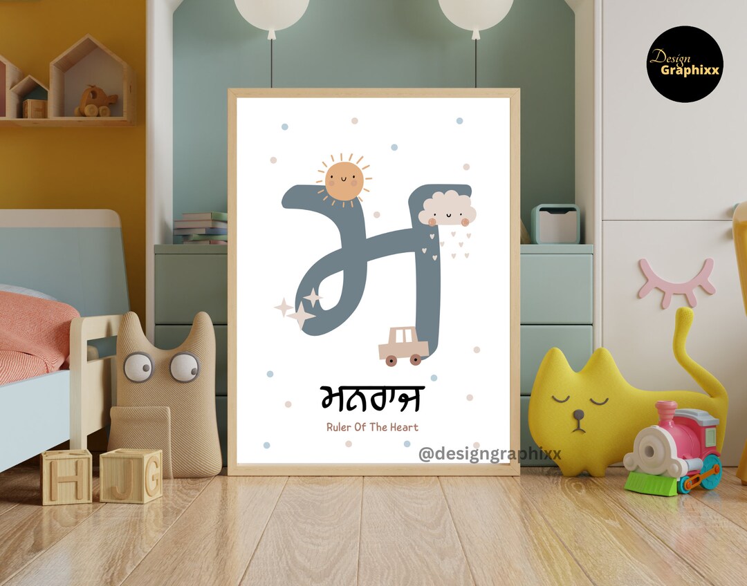 Personalized Baby Name First Letter in Gurmukhi With Meaning in English ...