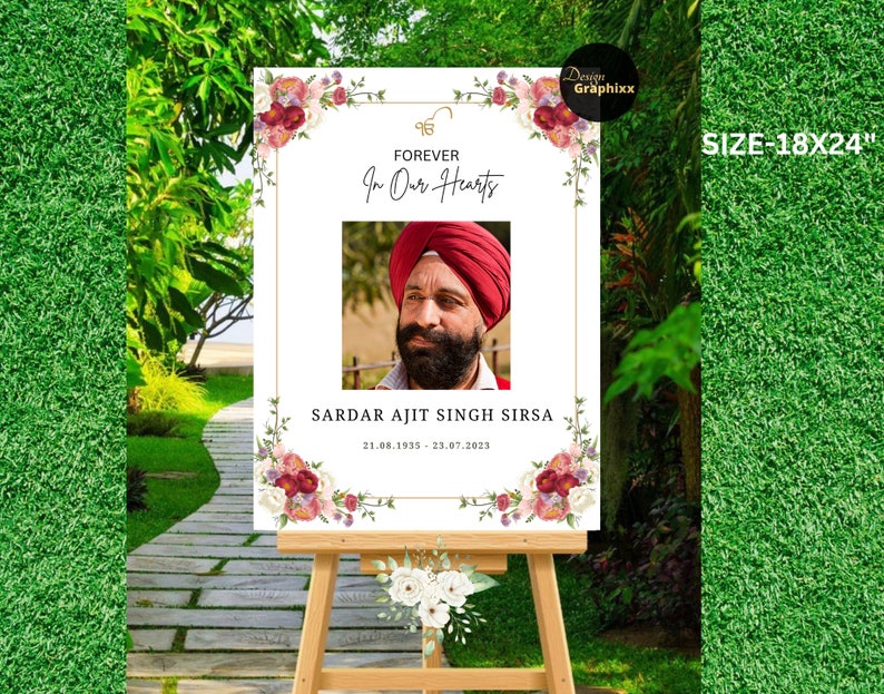 Sikh Antim Ardaas Ceremony Sign | Funeral Memorial Print | Digital - Etsy
