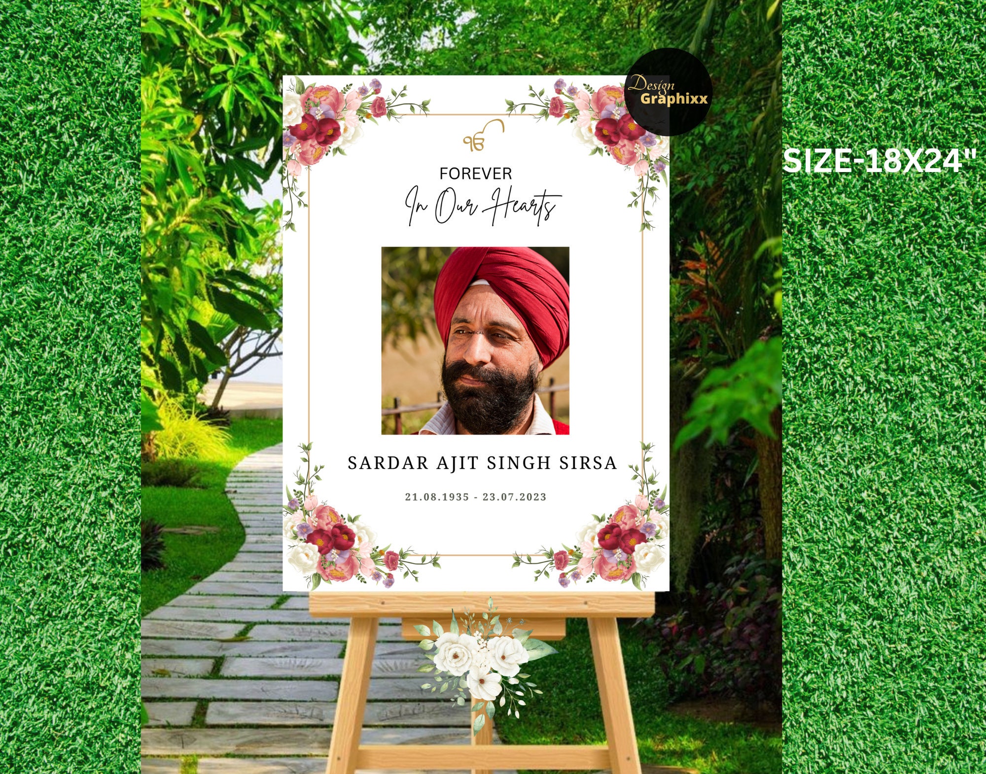 Sikh Indian Punjabi Funeral Welcome Sign in the Loving Memory of ...