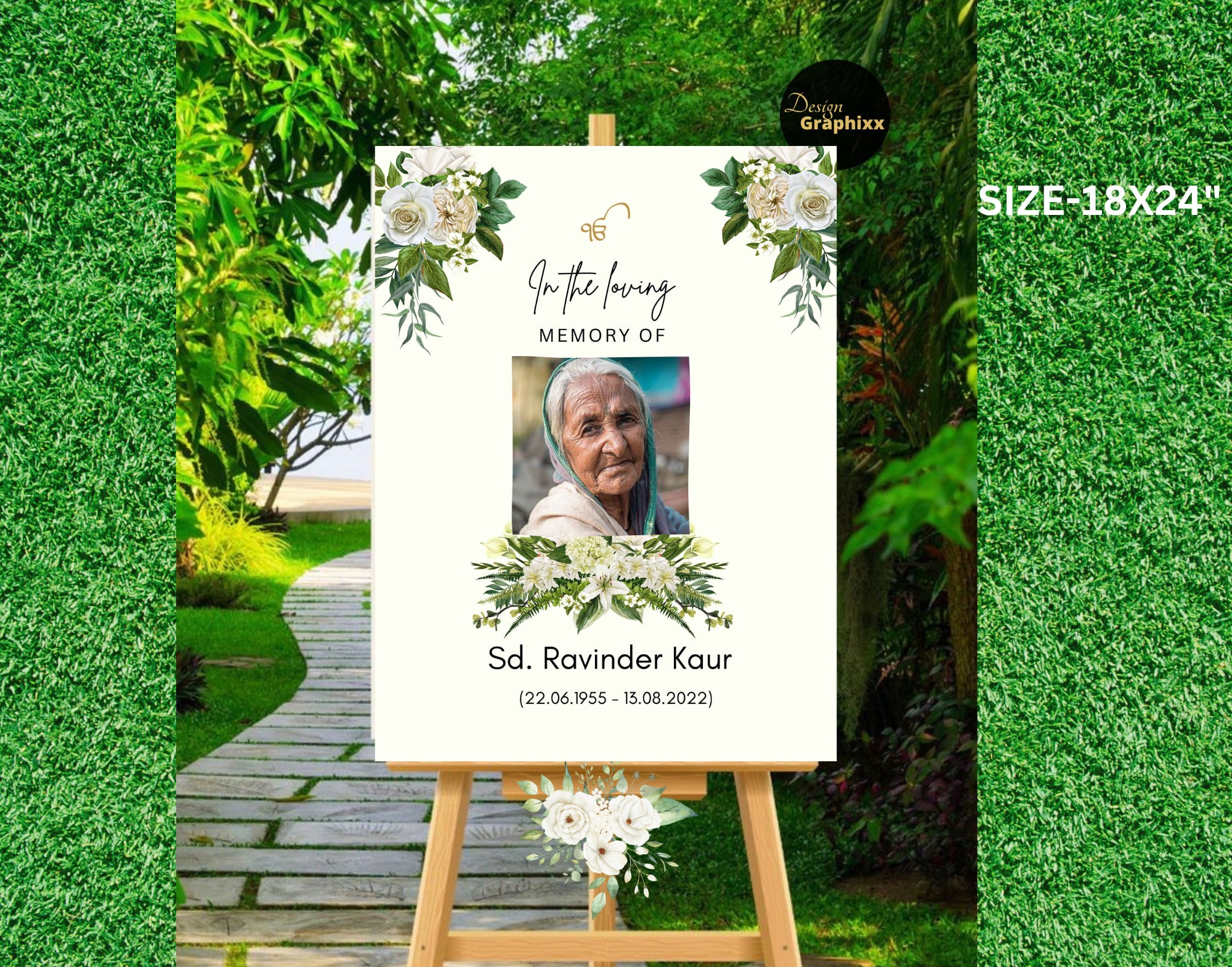 Sikh Indian Punjabi Funeral Welcome Sign in the Loving Memory of ...