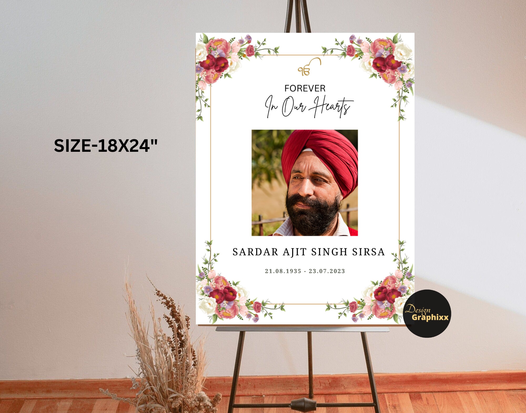 Sikh Indian Punjabi Funeral Welcome Sign in the Loving Memory of ...