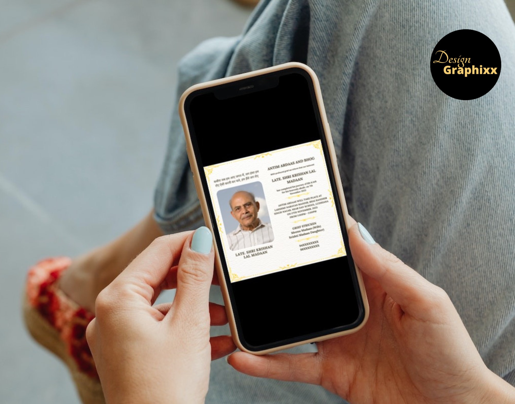 Hindu Sikh Funeral Invitation Template Death Ceremony Invitation Indian ...