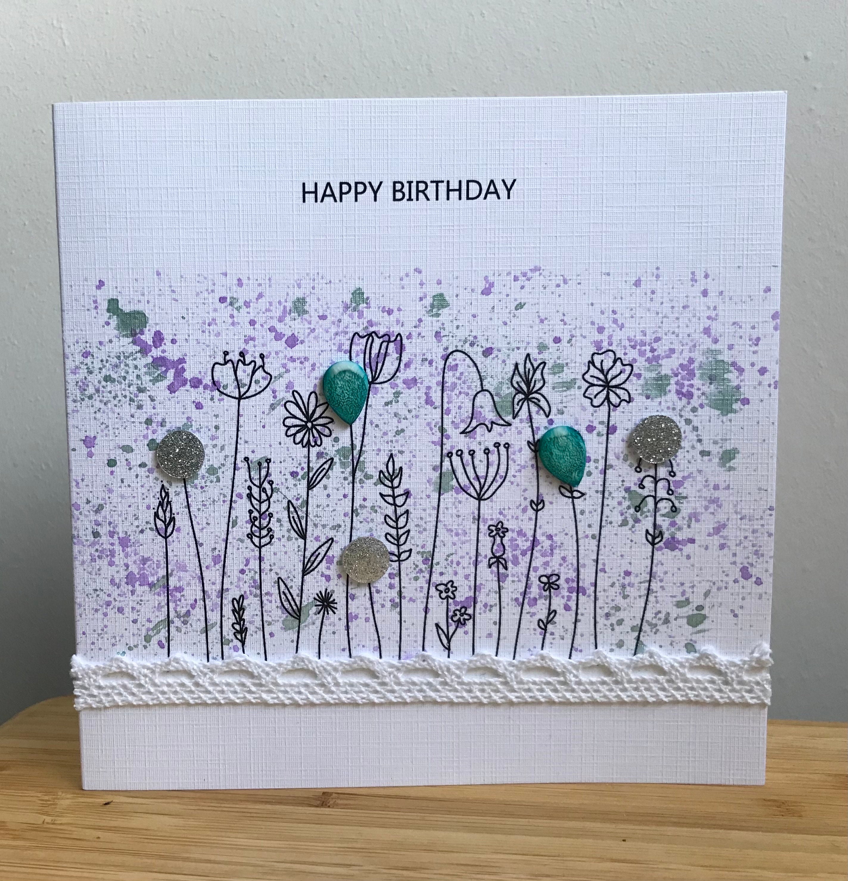 Handmade Birthday Card personalisation Available - Etsy