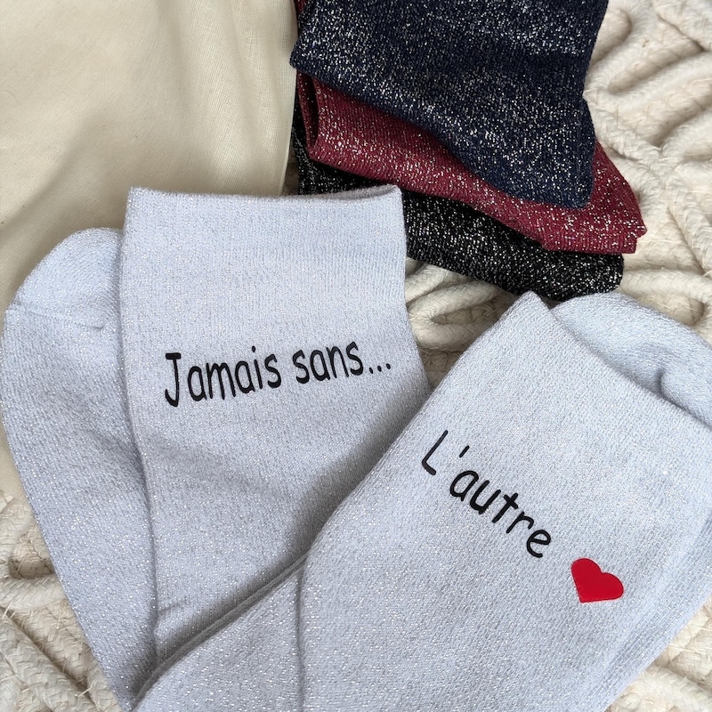 Chaussettes paillettes personnalisées - Etsy France