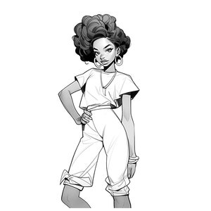 Melanin-magic Coloring Pages, Instant Download, Coloring Page Printable ...