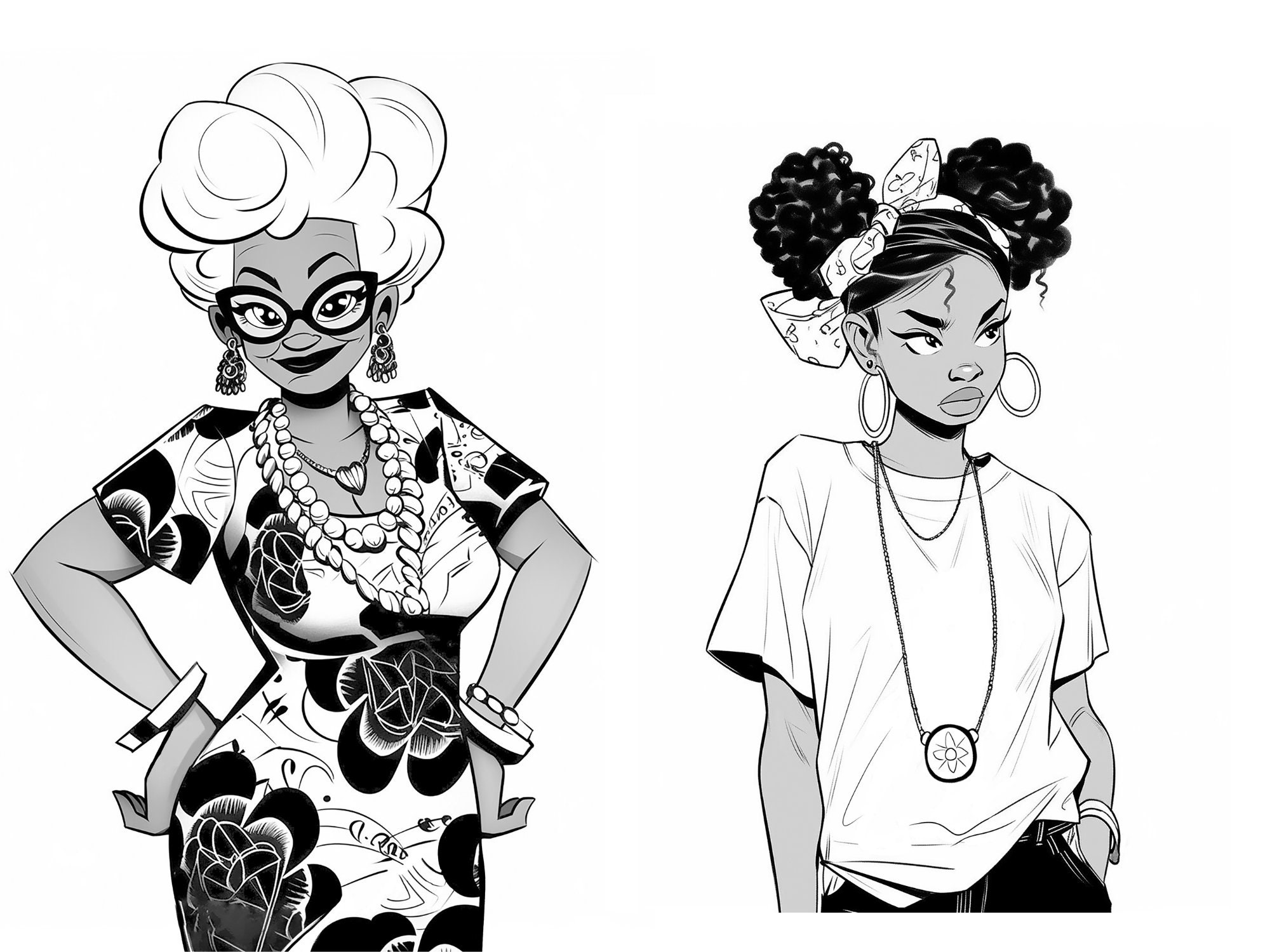 Melanin Magic Coloring Book: Diverse Portraits, Relaxation (PDF ...