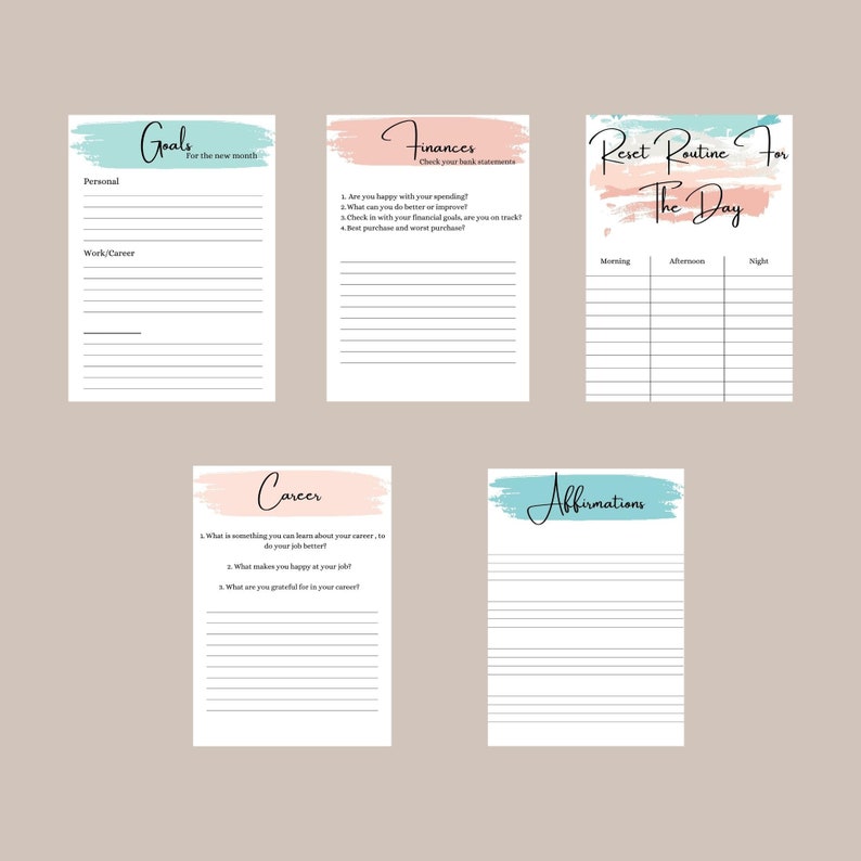 Monthly Reset Planner, Reset Journal , Planner - Etsy