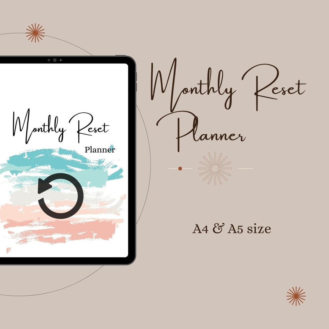 Monthly Reset Planner, Reset Journal , Planner - Etsy