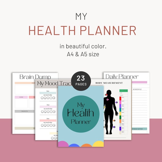 My Health Planner Fitness Planner Sleep Tracker Step - Etsy