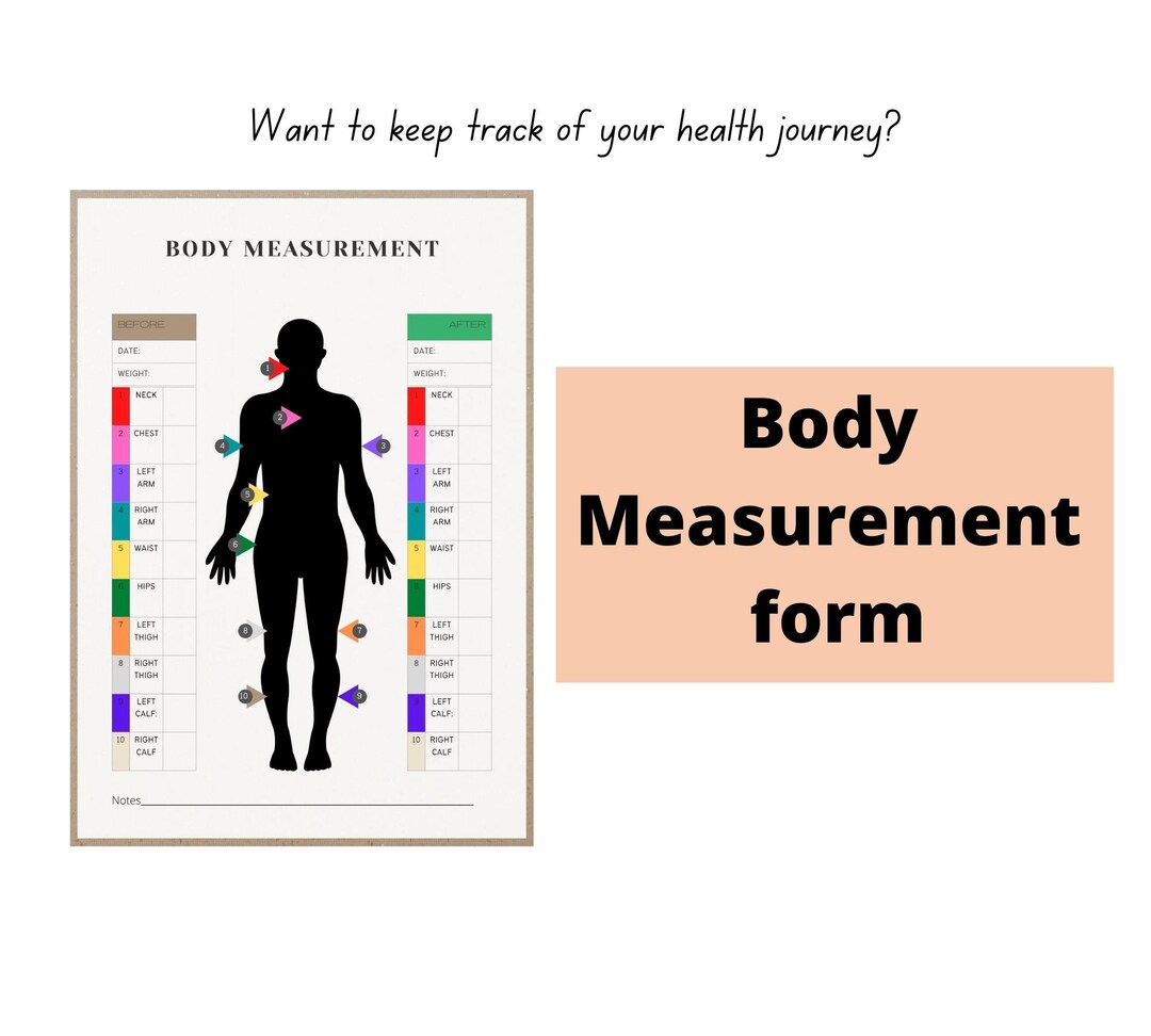 Body Measurement Form, Fitness Journey, Health Tracking - Etsy