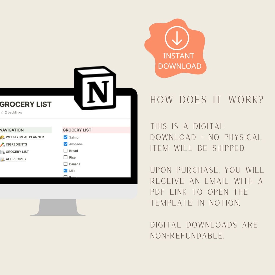 Notion Meal Plan Template | Notion Digital Meal Dashboard | Notion ...