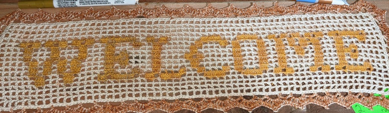 Custom Filet Crochet Banner - Etsy
