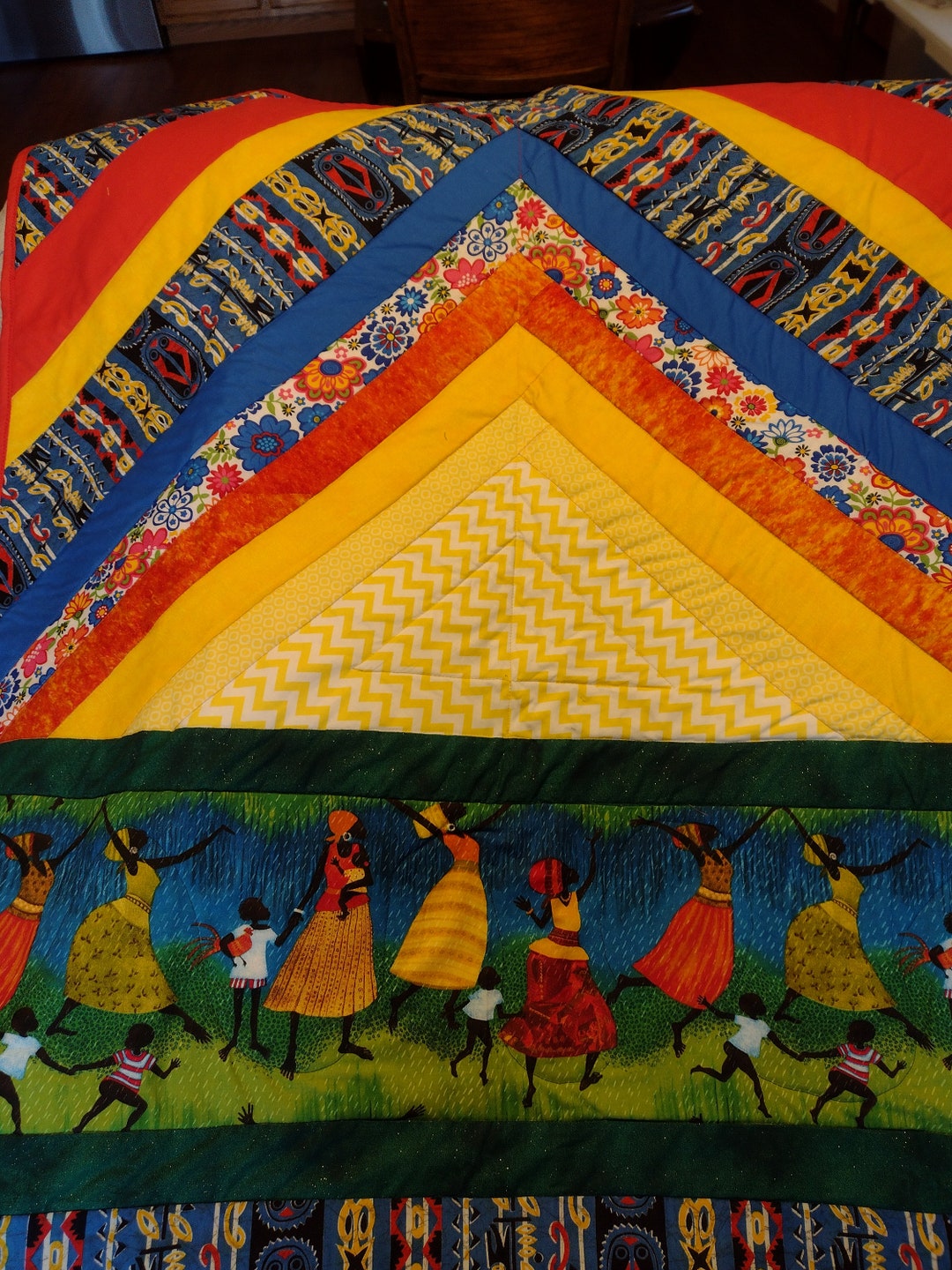 Colorful Dancers & Sun Quilt - Etsy