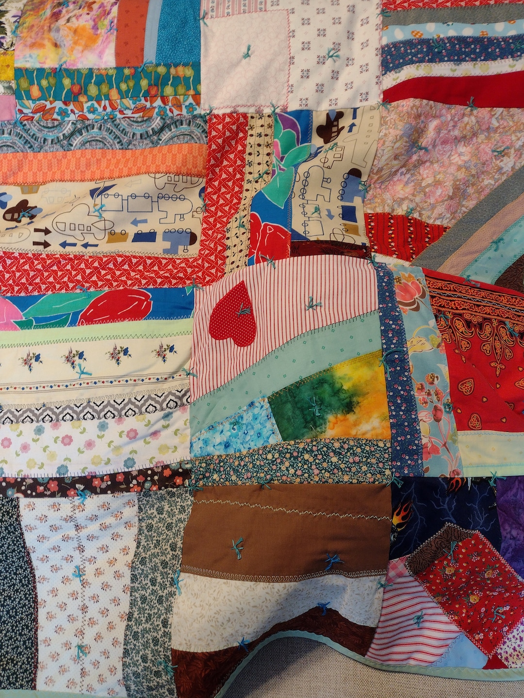 Patchwork Crazy Quilt - Etsy