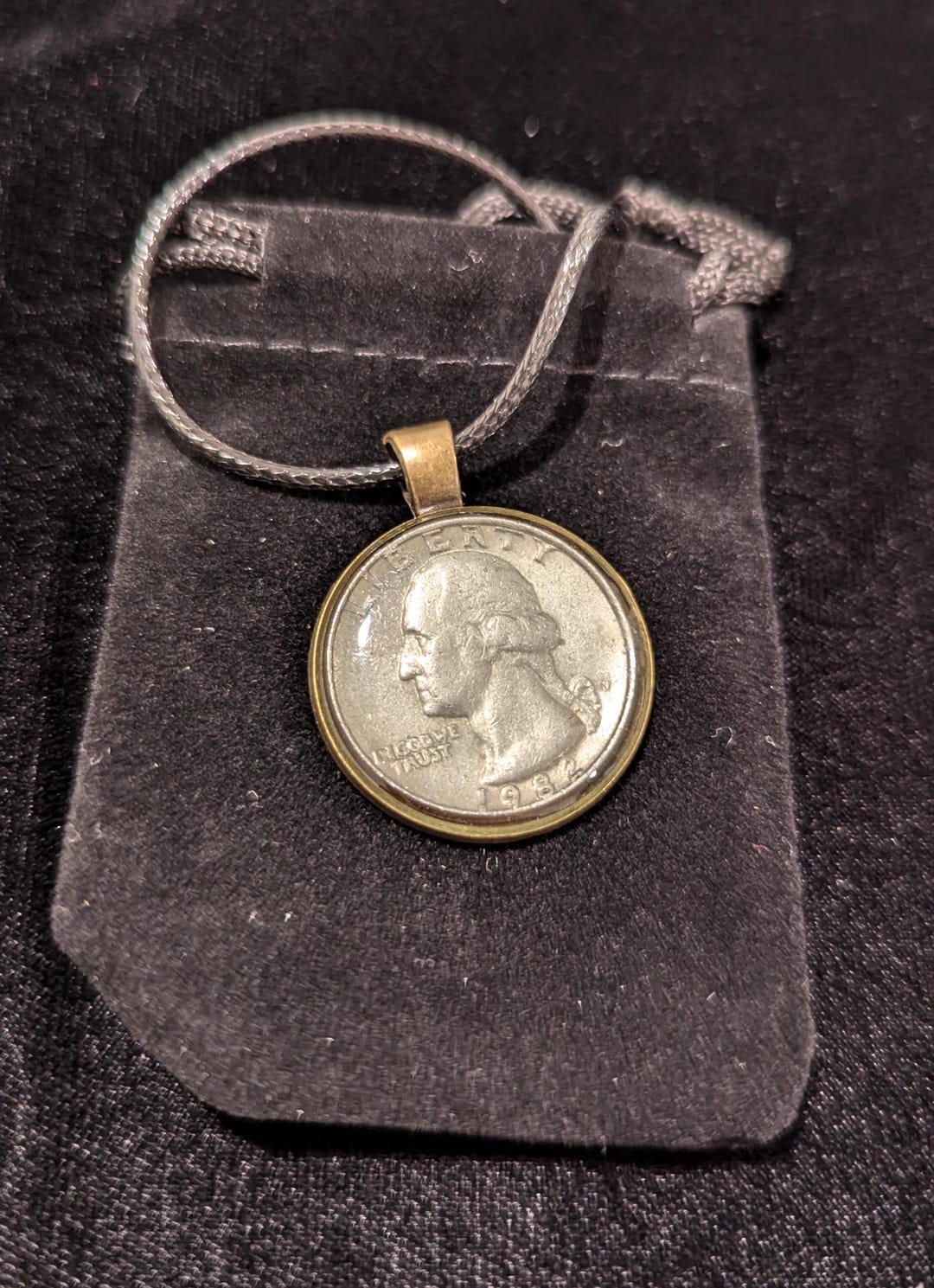 Round 1982 Quarter Necklace W/bronze Back - Etsy