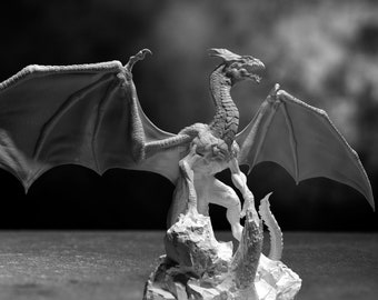 Young White Dragon Dnd Miniature - Etsy