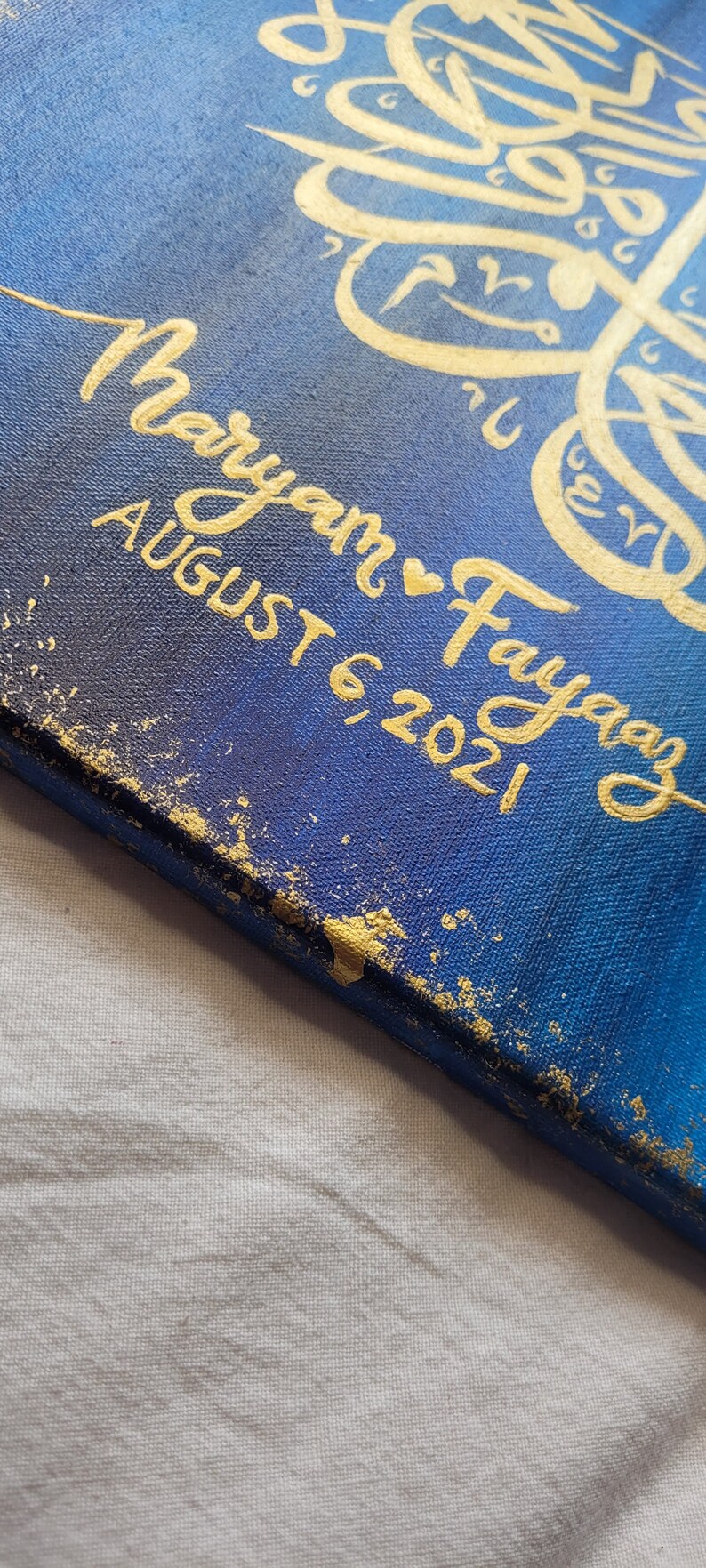 Couple Names Calligraphy, Islamic Wall Art, Arabic Calligraphy Verse ...