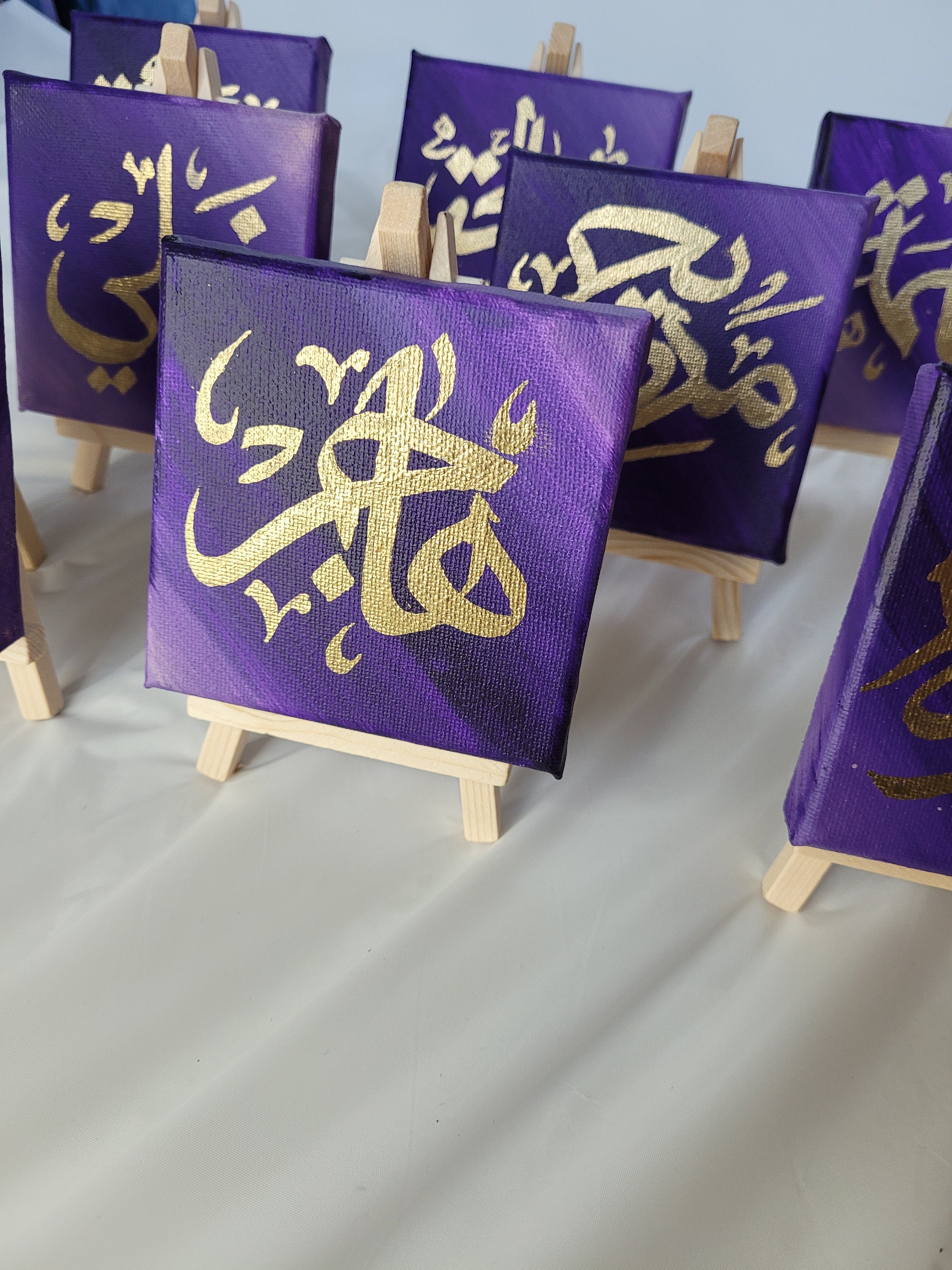 Custom Arabic Calligraphy Name, Personalized Arabic Name Mini Canvas ...