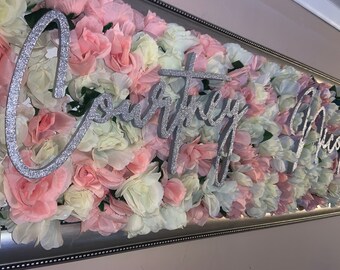 Flower Wall Name Sign - Etsy